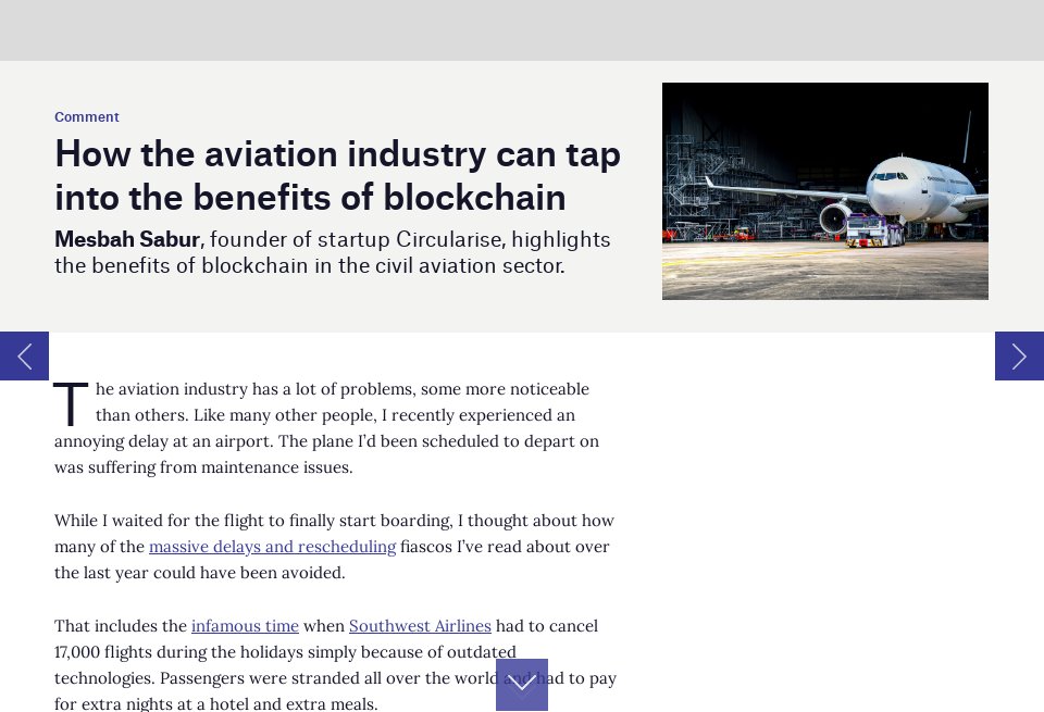 How the aviation industry can tap into the benefits of blockchain ...