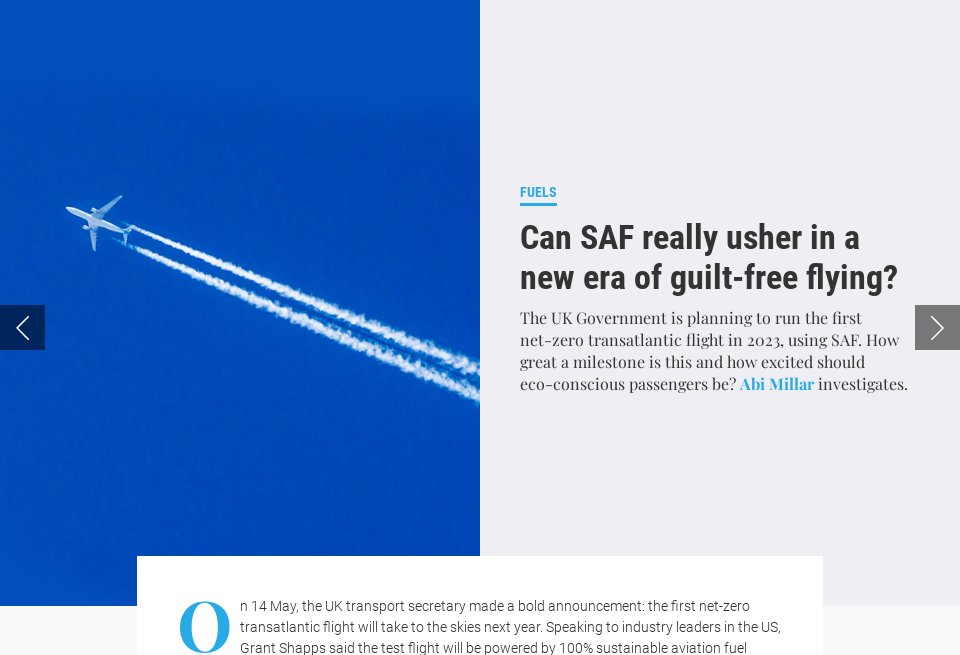 Can SAF really usher in a new era of guilt-free flying? - Airport ...